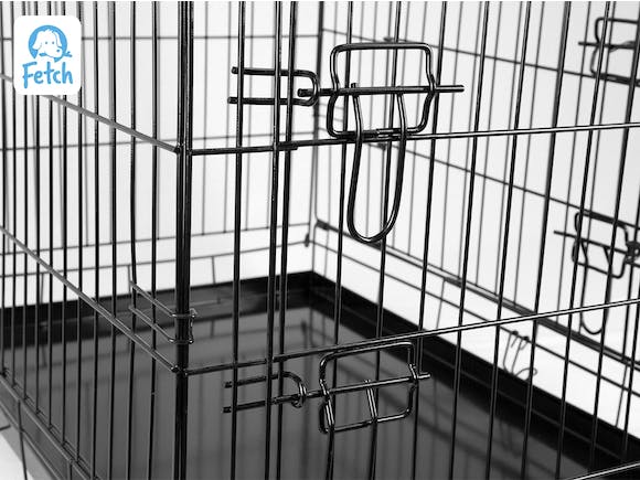 Fetch Dog Crate Cage Double Door Foldable - X-Large – Onecheq